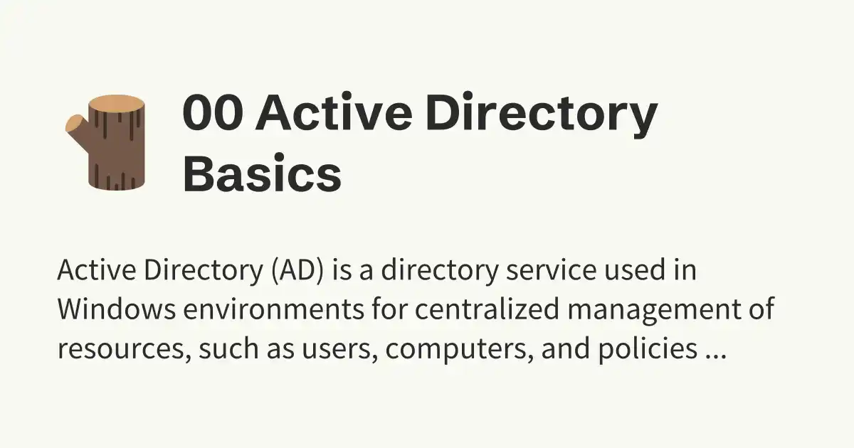 00 Active Directory Basics